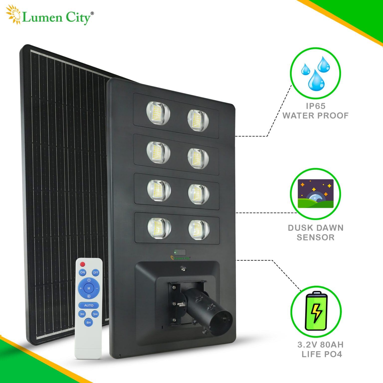 50W Solar Street Light – 18-24Hr | 432 LED | IP65