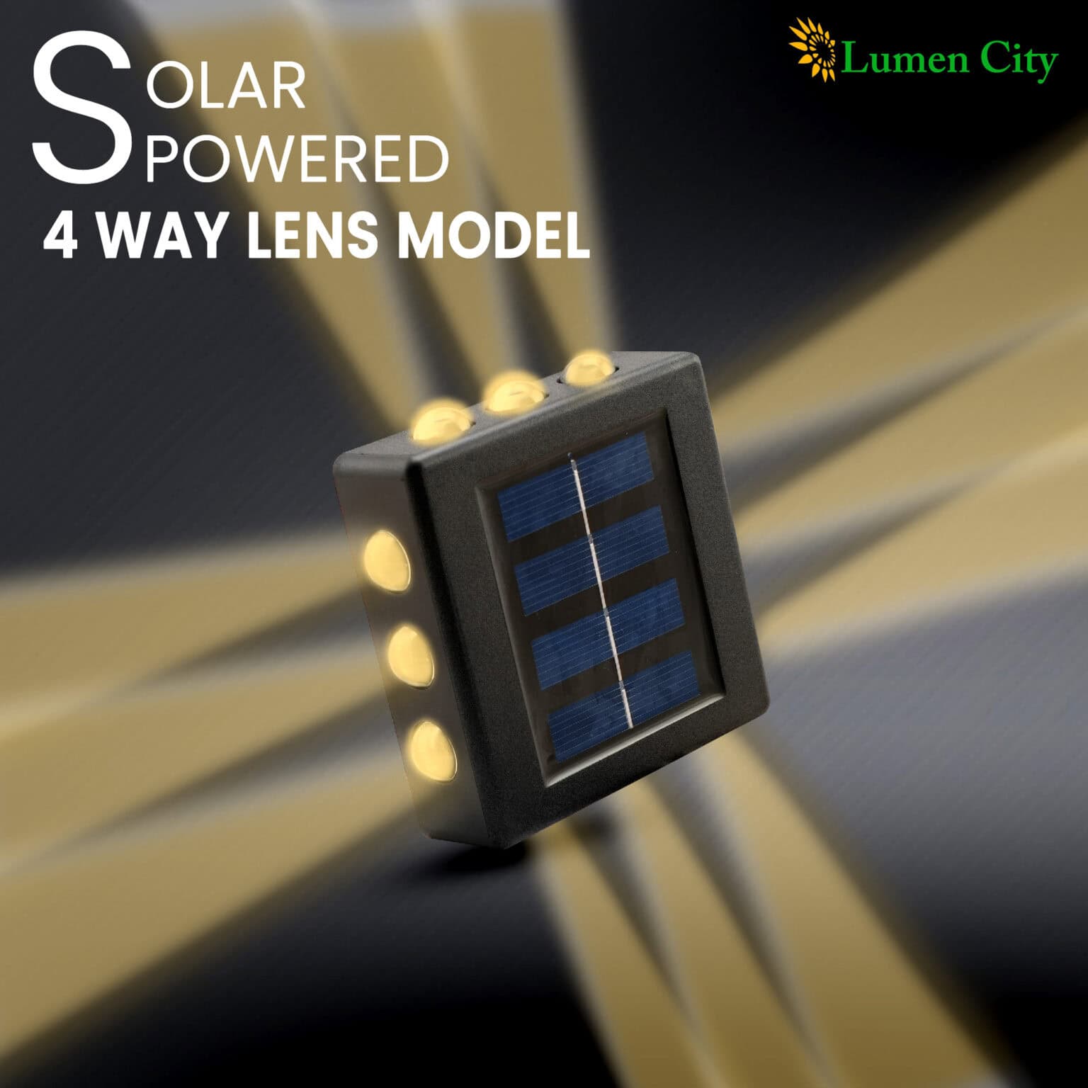 Solar Exterior Wall Light 12 Lens – IP65 | Set of 2
