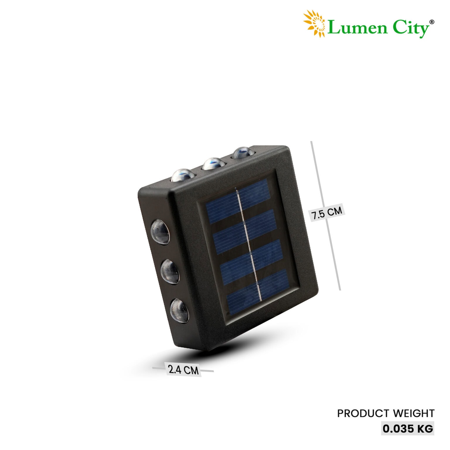Solar Exterior Wall Light 12 Lens – IP65 | Set of 2