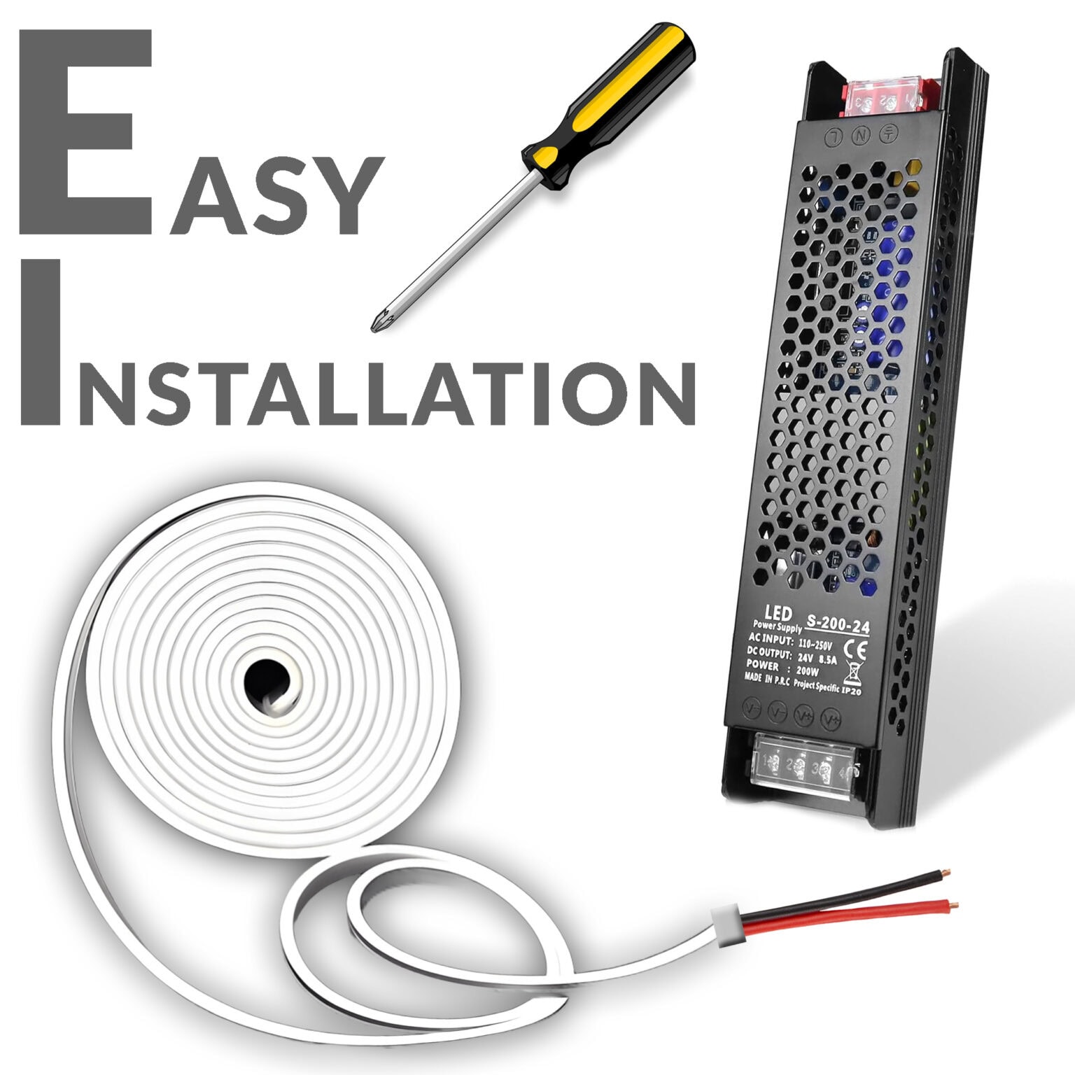 Profile Light | 10 Meter Strip | IP65 Waterproof | 24 Volt - COOL WHITE ...