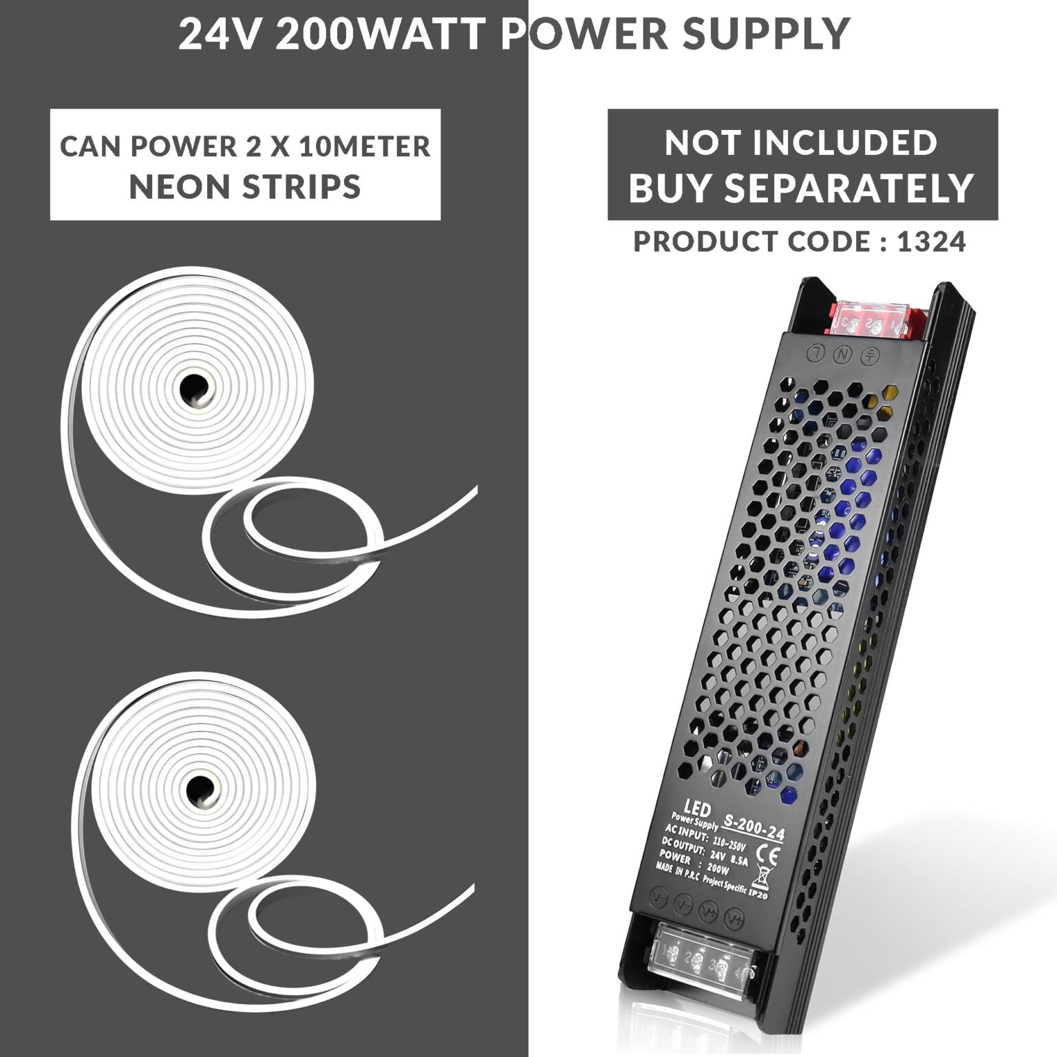 Profile Light | 10 Meter Strip | IP65 Waterproof | 24 Volt - COOL WHITE ...