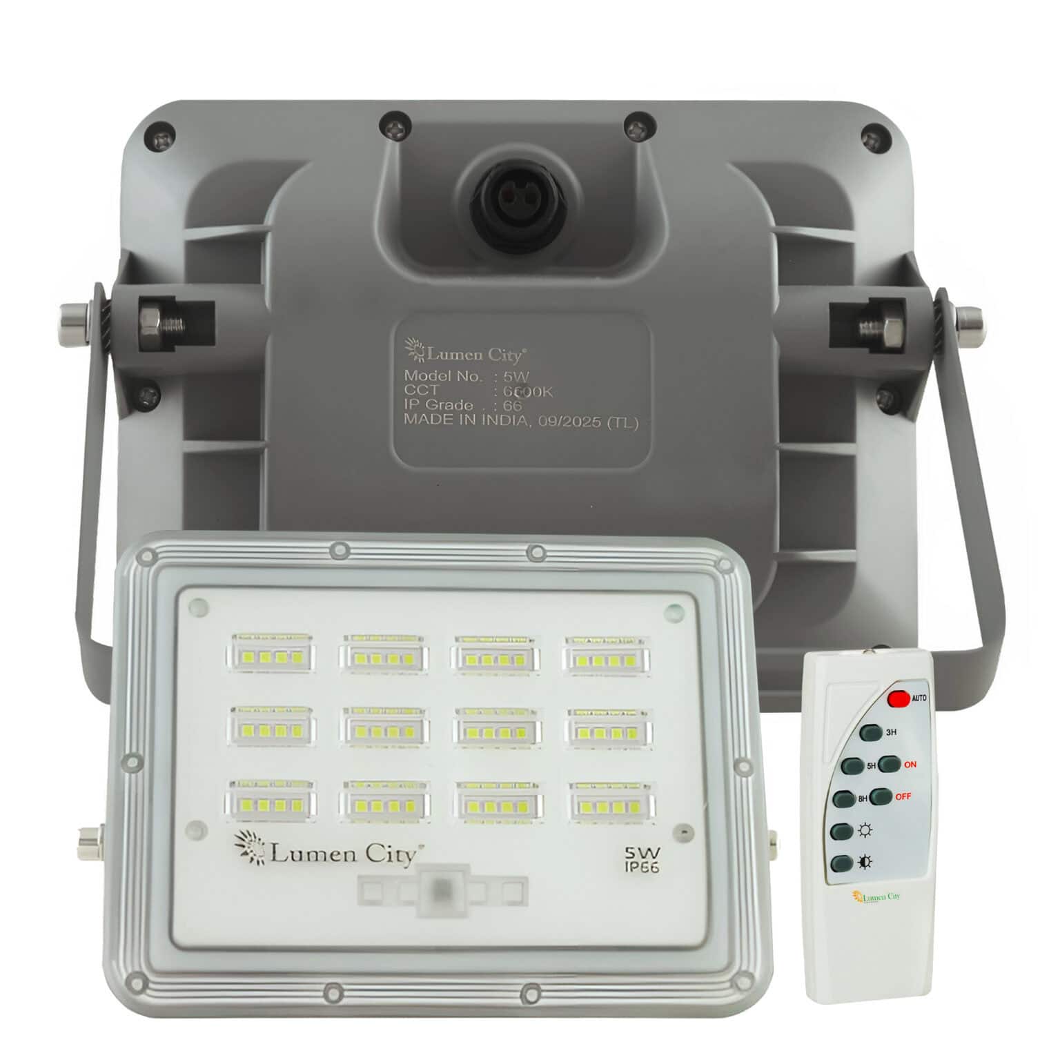 Solar Flood Light 5W | Remote Control | 6-8 Hr Backup - Lumencity